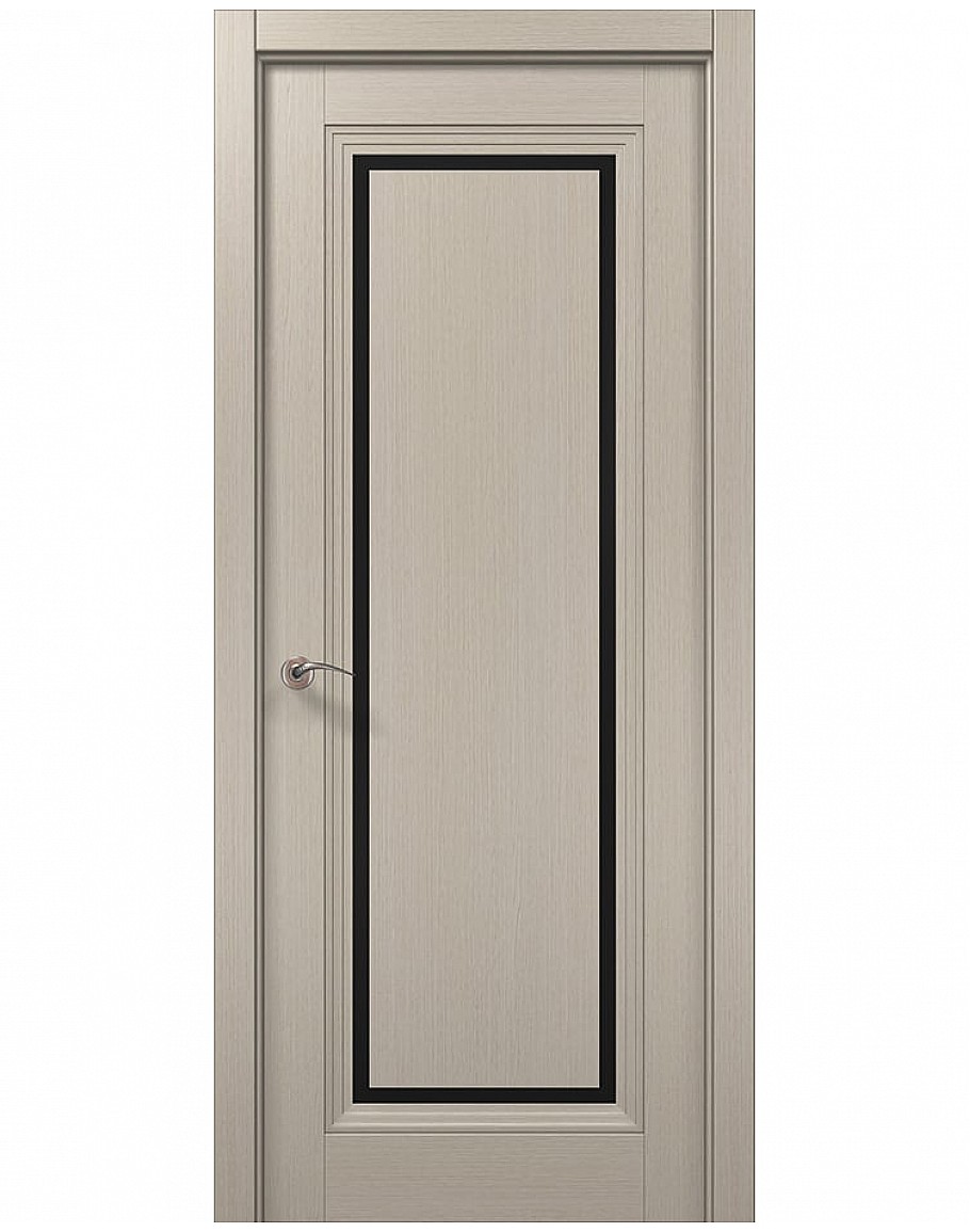 Двері Папа Карло MILLENIUM ML-718 Дуб кремовий скло чорне | Магазин ...